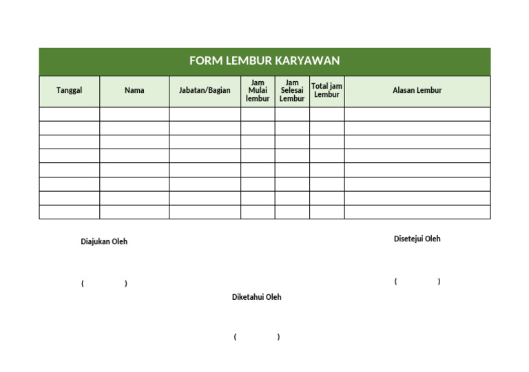 Form Lemburan | PDF