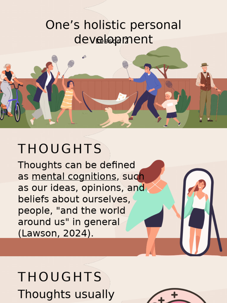 PerDev Lesson 2 One's Holistic Development | PDF | Cognitive Development | Thought