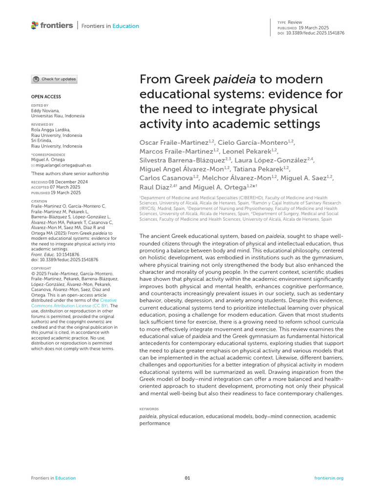 Integrating Physical Activity in Education | PDF | Sedentary Lifestyle ...