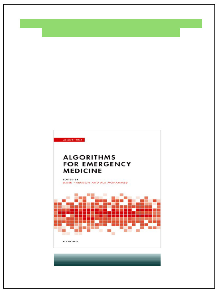 Algorithms For Emergency Medicine 1st Edition Mark Harrison (Editor) No Waiting Time | PDF ...