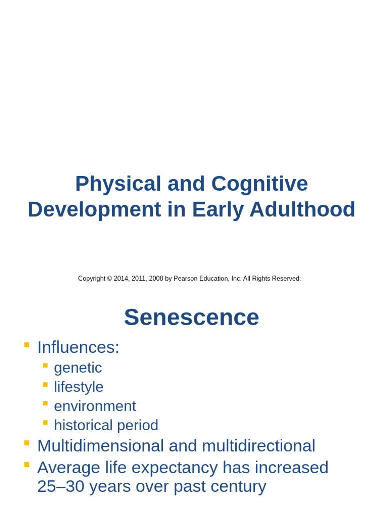 Early Adulthood: Physical and Cognitive Growth | PDF | Senescence ...