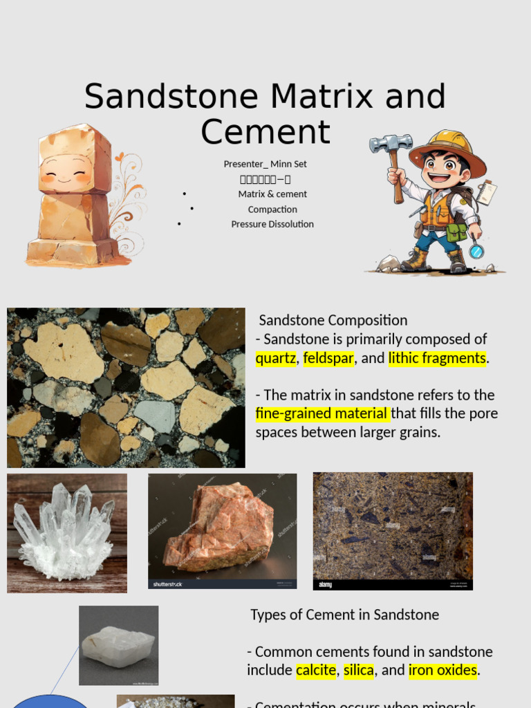 Matrix and Cement of Sandstone (Autosaved) | PDF | Sandstone ...