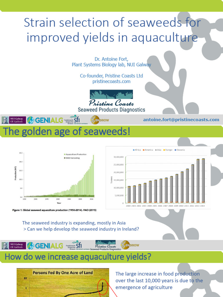 Strain Selection of Seaweeds Forimproved Yields in Aquaculture | PDF ...