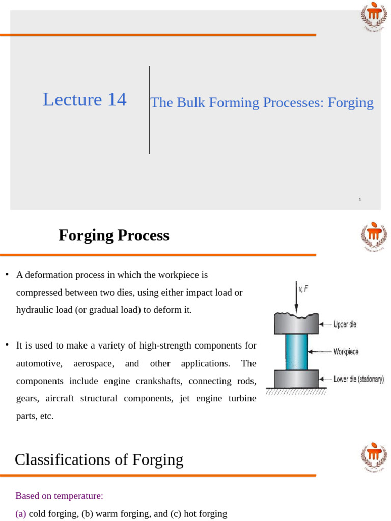 Lecture 14 Forging Process | PDF | Forging | Applied And ...