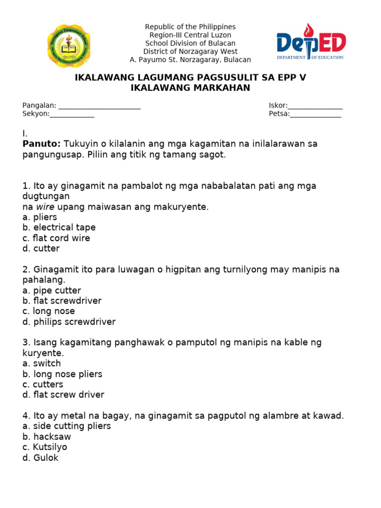 Epp 2ND Summative-Q4 | PDF