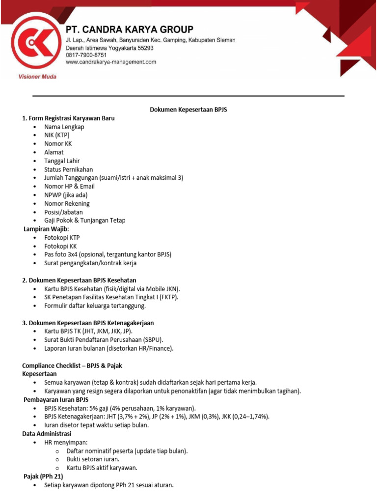 Dokumen Kepesertaan BPJS | PDF