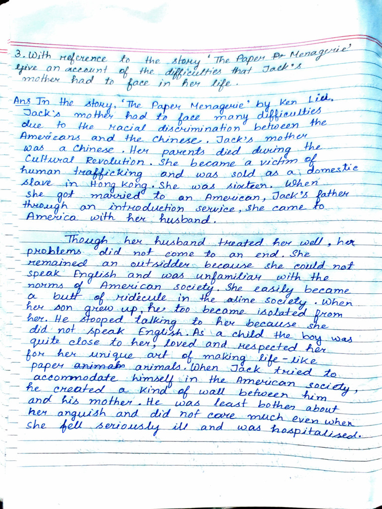 The Paper Menagerie | PDF