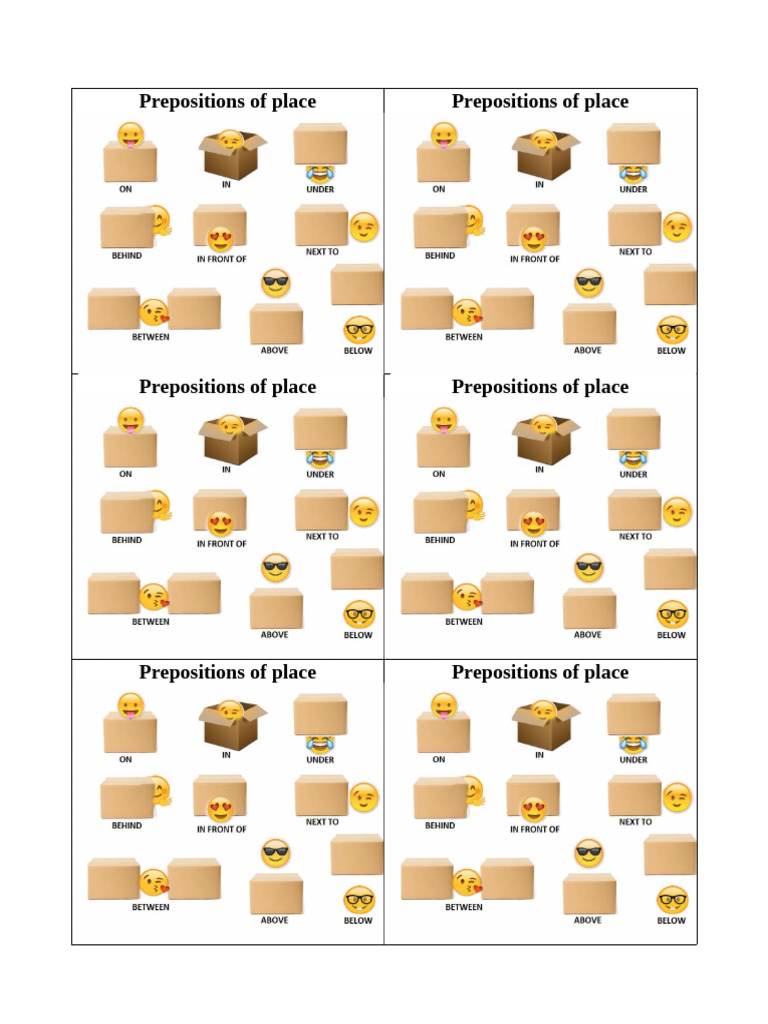 Prepositions of Place | PDF