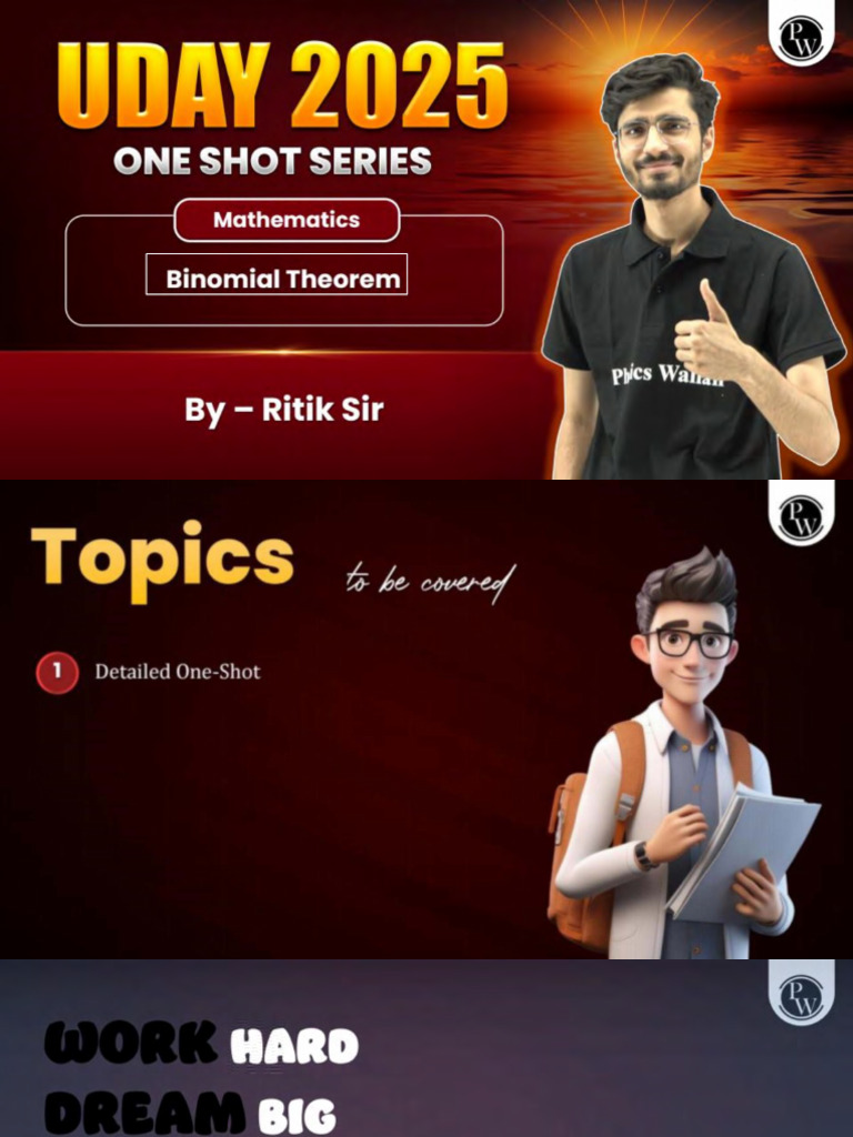 Binomial Theorem - Class Notes | PDF