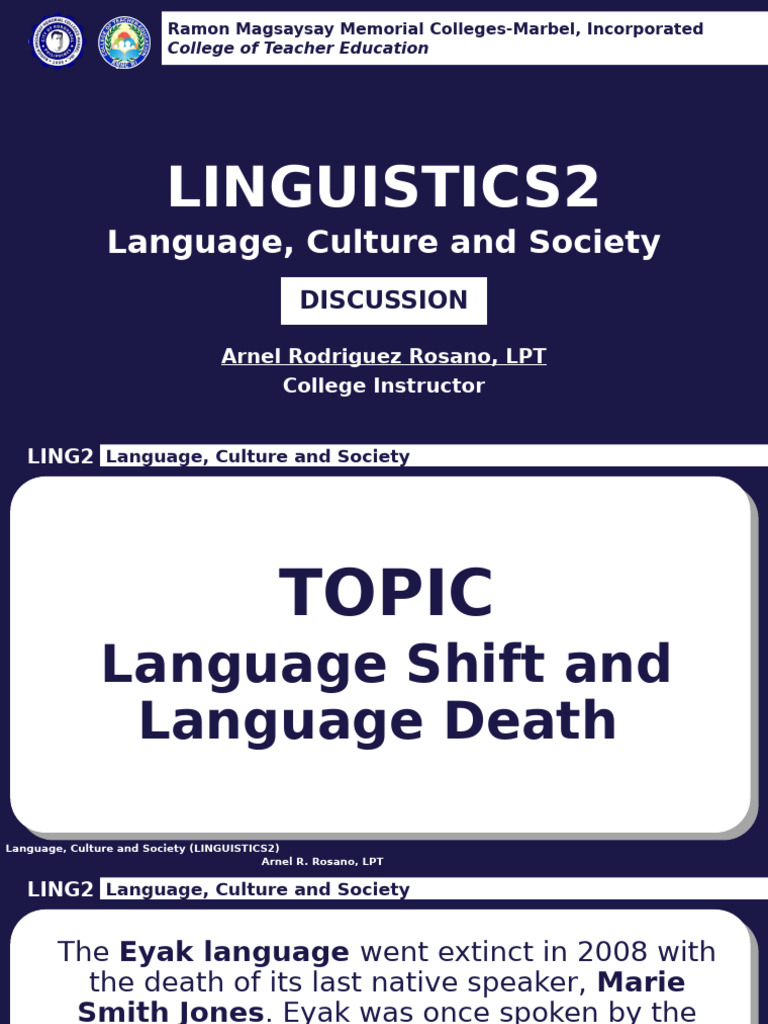Language Shift and Death Explained | PDF | Human Communication ...