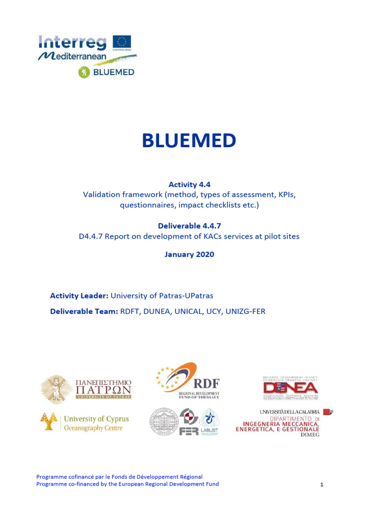 D4.4.7 Report On Development of KACs Services at Pilot Sites | PDF ...