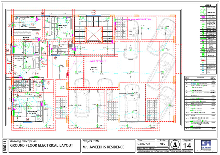 Ground Floor Electrical Layout Plan | PDF | Building Engineering ...