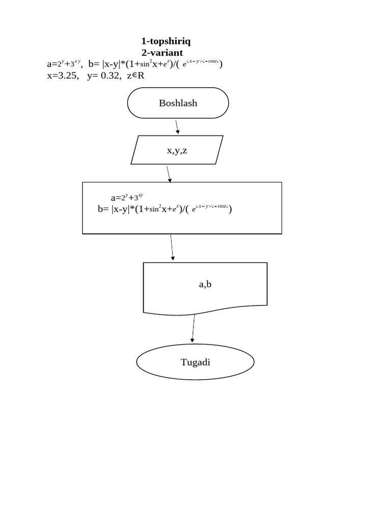 1 2 Topshiriq 2 Variant Algoritmlash | PDF