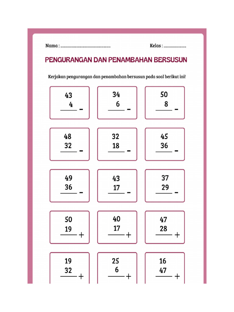 Soal Penambahan | PDF