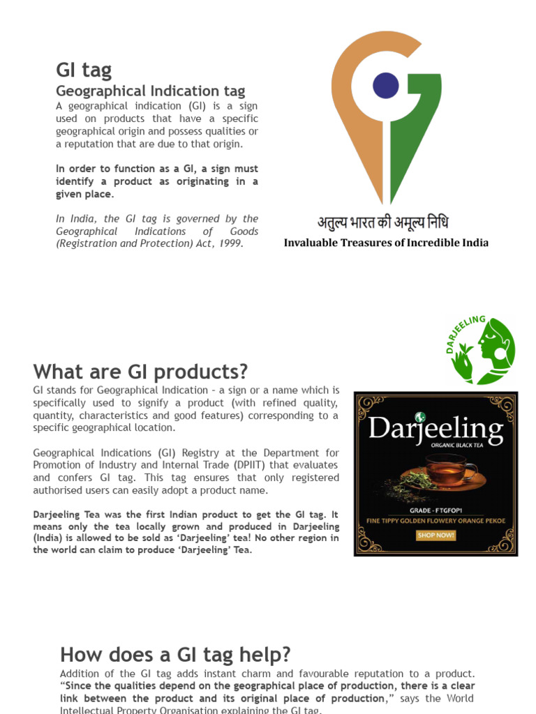 GI Tags & Popular Figures | PDF