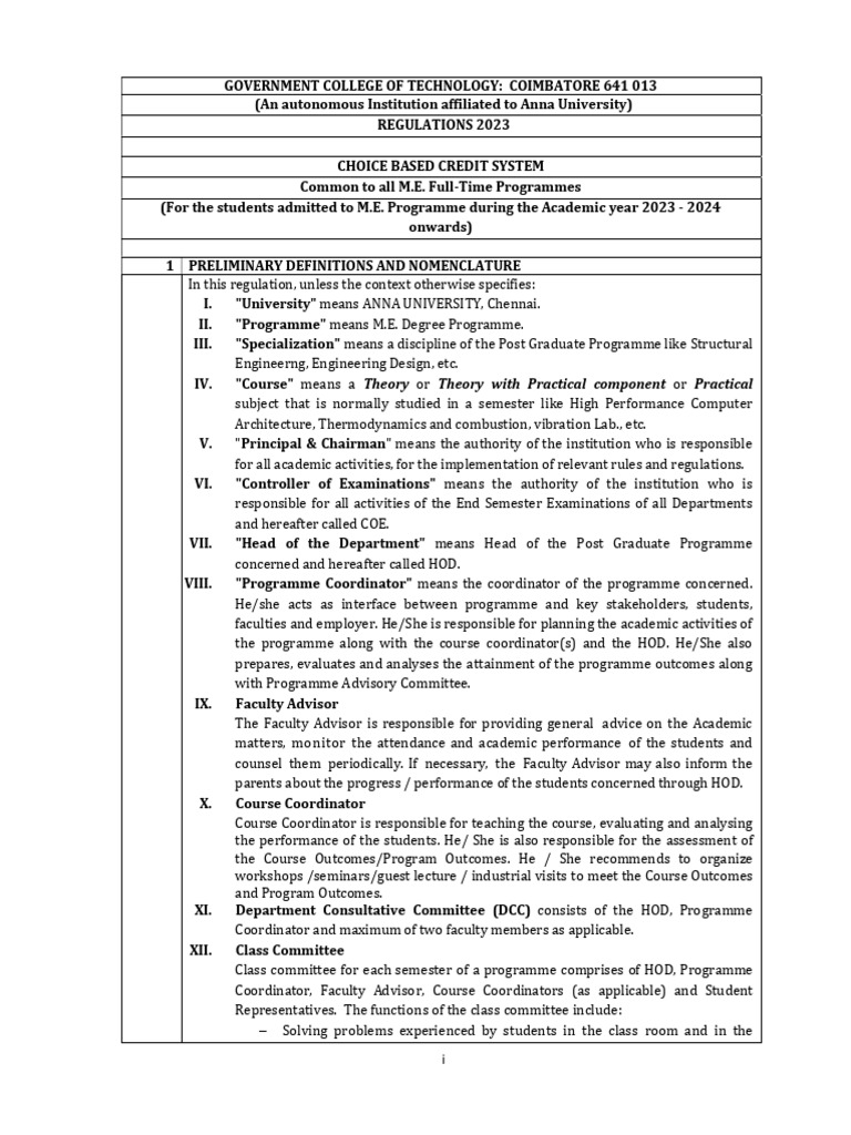 PG 2023 Regulations | PDF | Thesis