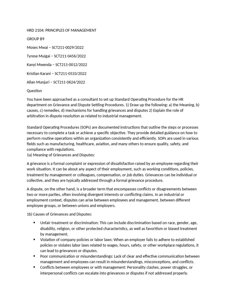 Principles of Industrial Management Group B9 | PDF | Alternative ...