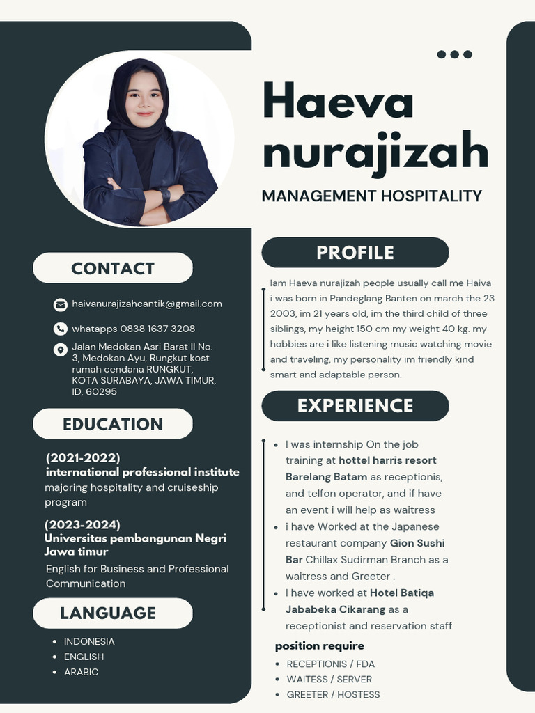 Professional Experience in Hospitality | PDF