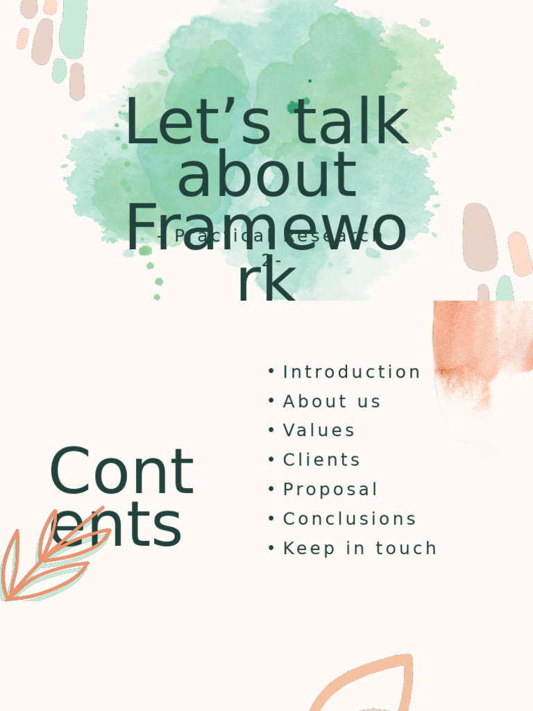 PR 2 Frameworks | PDF | Multimedia | Learning