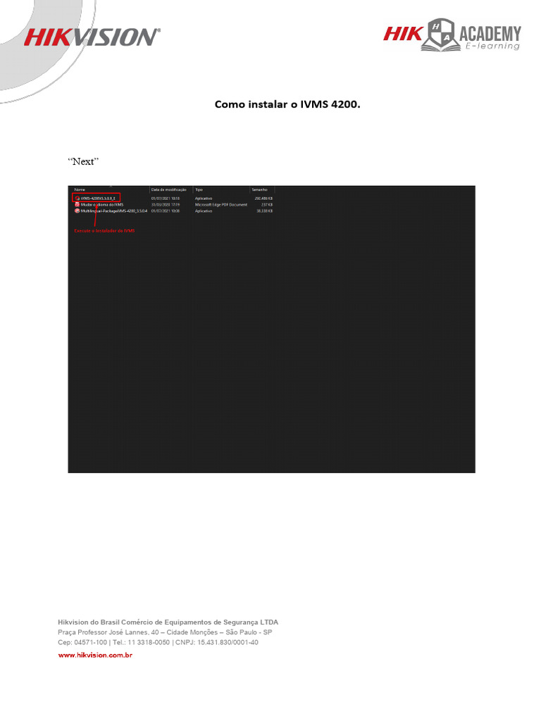 Como Instalar o IVMS 4200 + Pacote Multilinguagem | PDF | Informática | Programas
