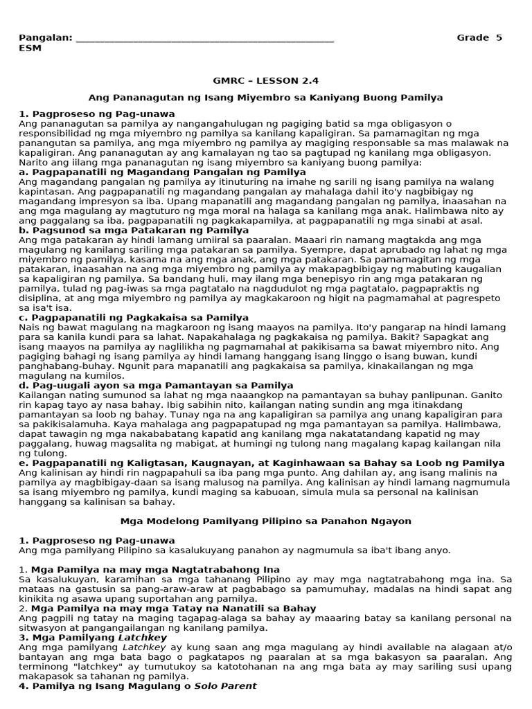 GMRC Lesson 2.4 | PDF