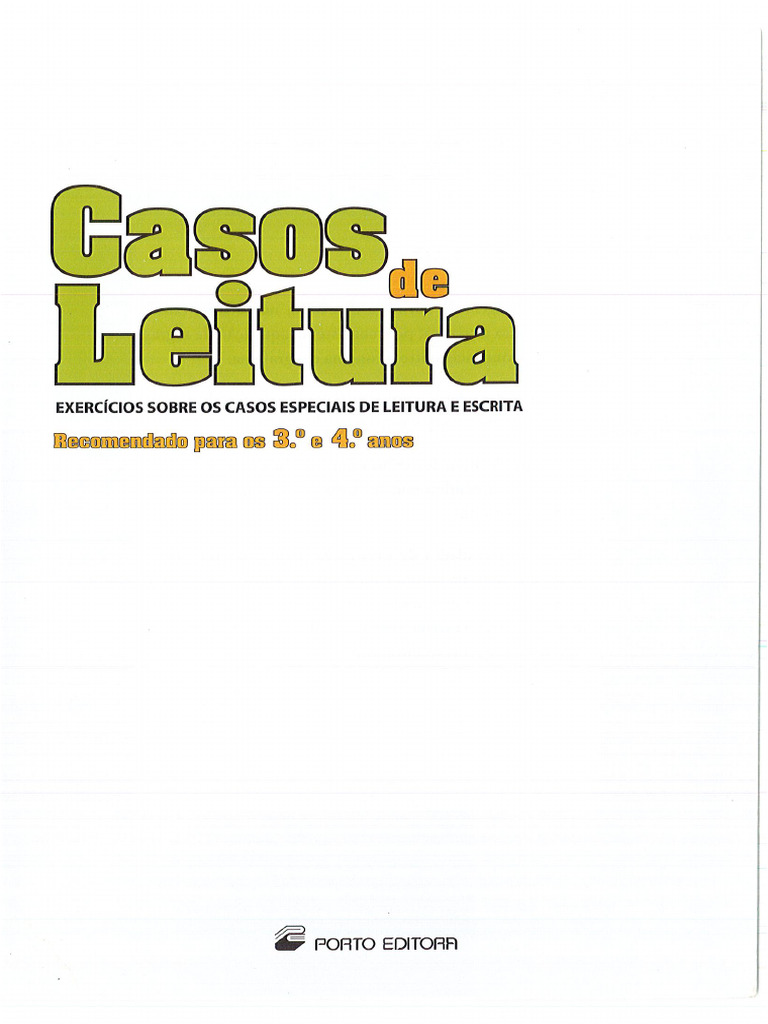 Casos de Leitura - 3º e 4º Anos de Escolaridade | PDF