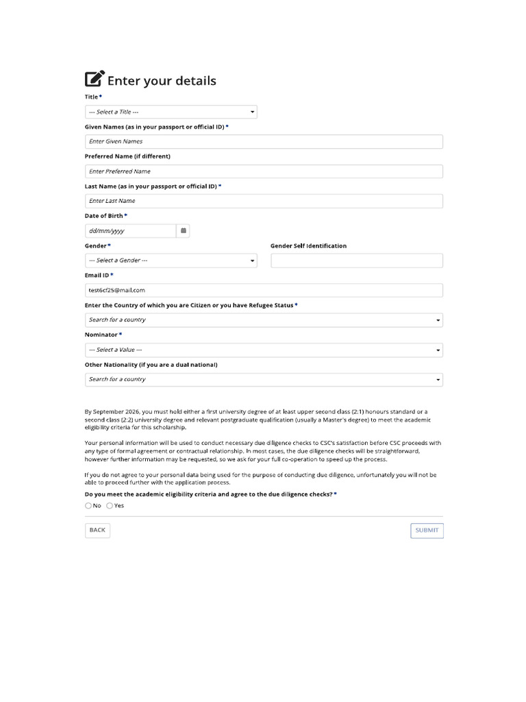 Masters Template Application Form | PDF
