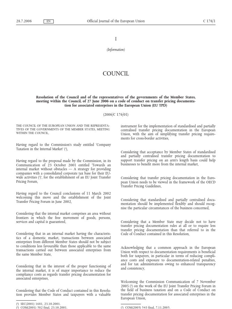 EU Code of Conduct - JTPF | PDF | Member State Of The European Union ...