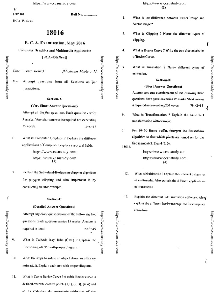 Computer Graphics & Multimedia Application | PDF