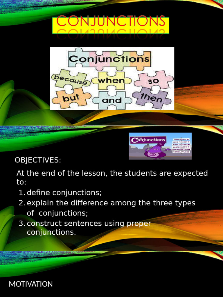 Powerpoint Presentation Conjunction - Compress | PDF | Linguistic ...