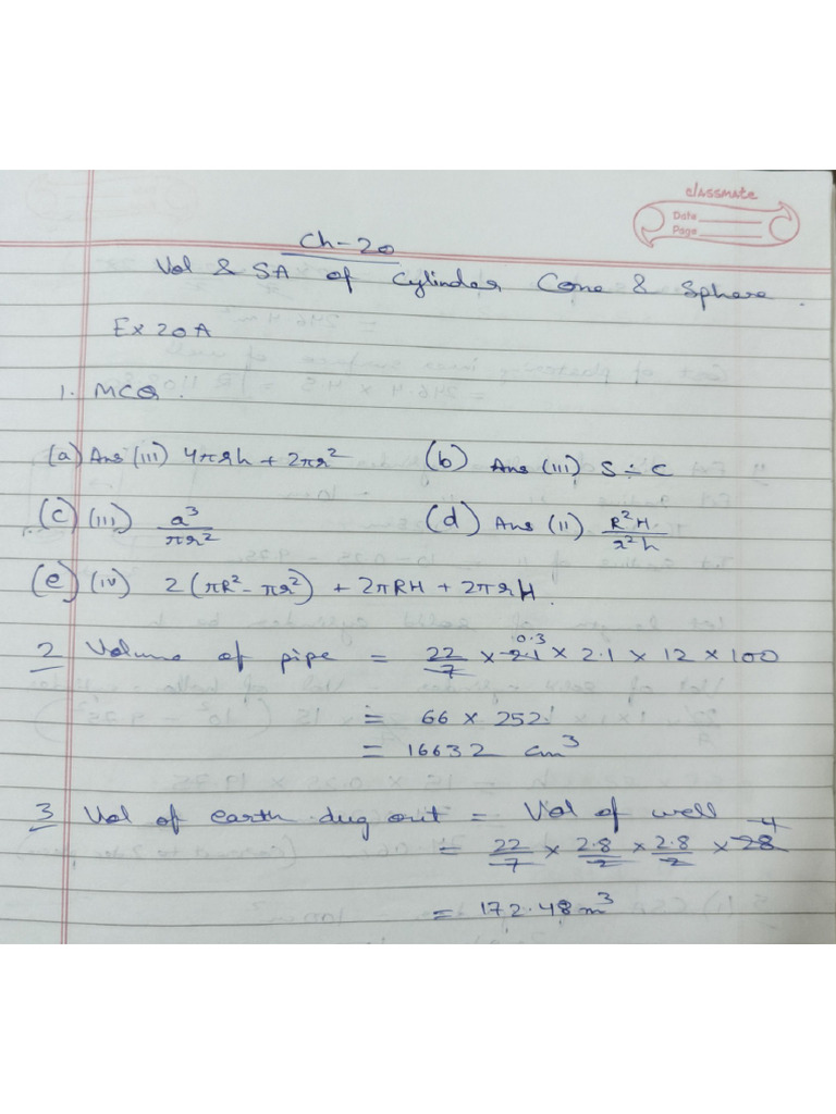 Mensuration Selina - 1 | PDF