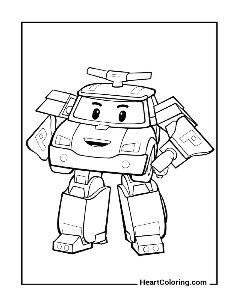 Robocar Poli Coloring Pages | PDF