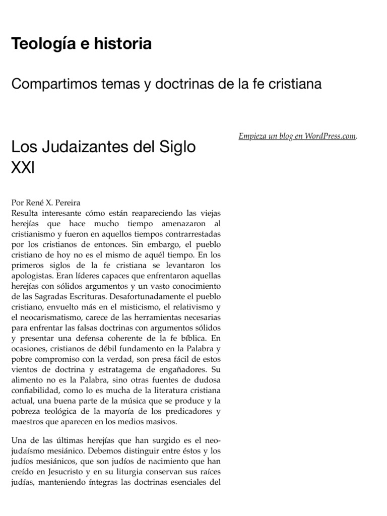 Los Judaizantes Del Siglo XXI | PDF | Cristo (título) | Jesús