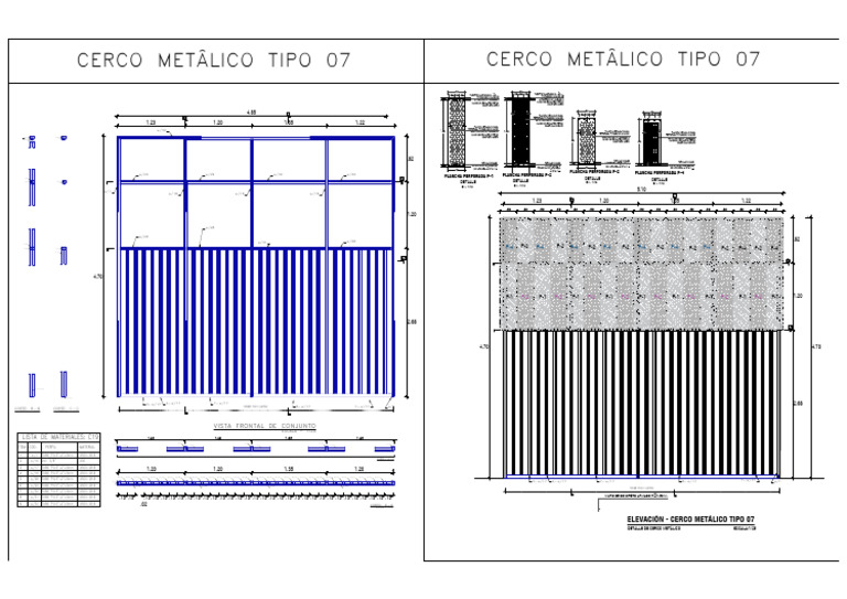 Cerco Metalico Tipo 7 | PDF | Tornillo | Metalurgia