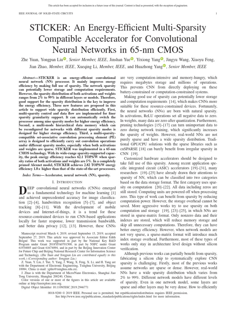 Energy-Efficient Multi-Sparsity NN Accelerator | PDF | Dynamic Random ...