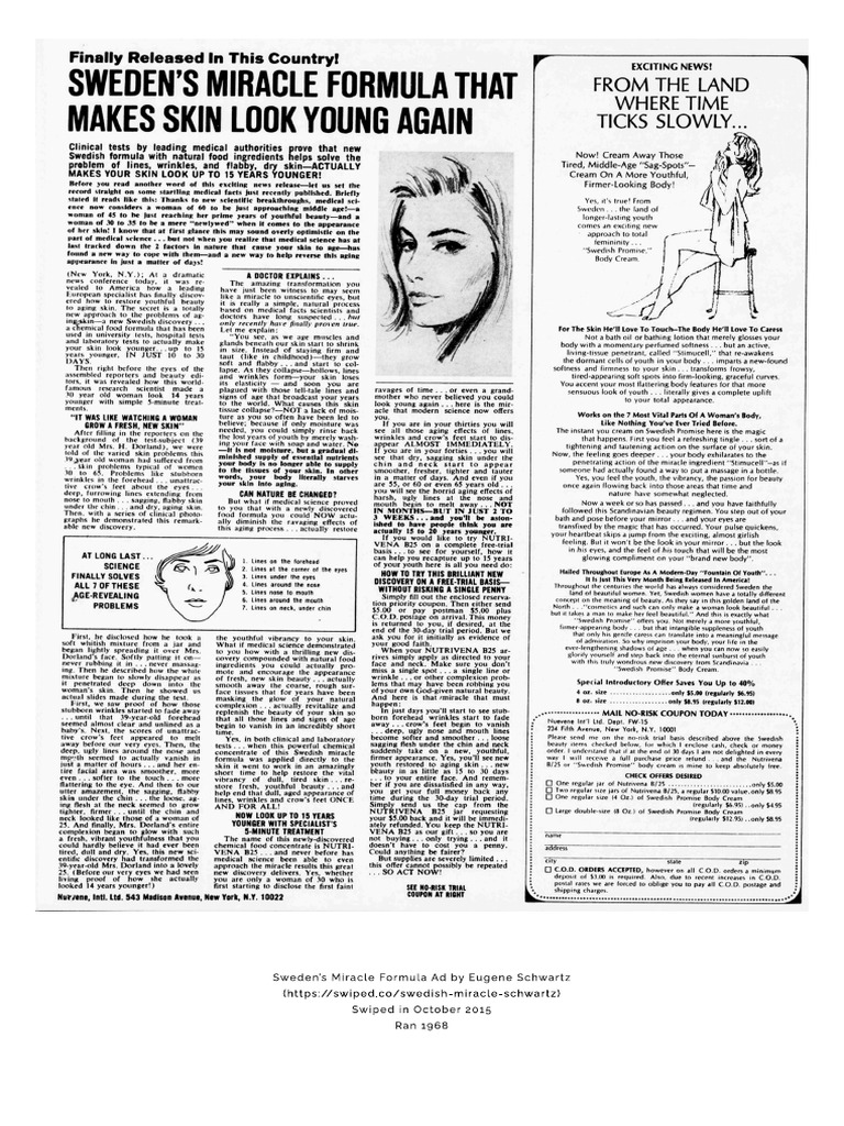 Sweden's Miracle Formula Ad by Eugene S.. | PDF