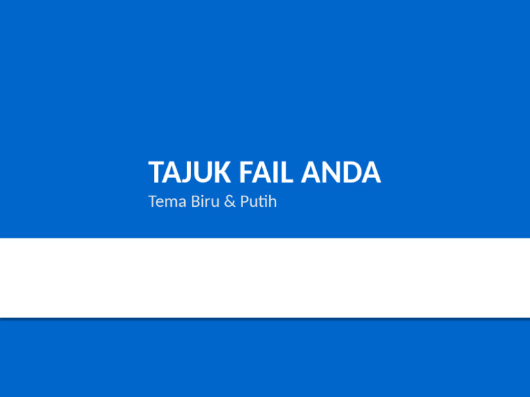 Tajuk Hadapan Fail Biru Putih | PDF