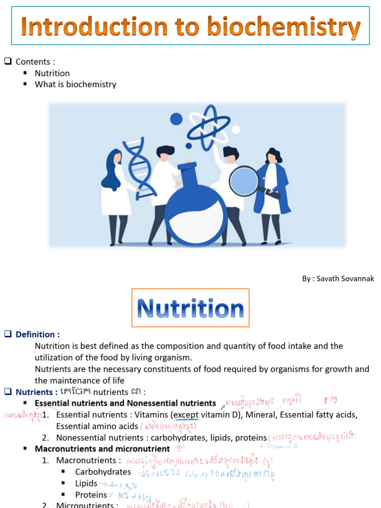 Biochemistry Introduction | PDF