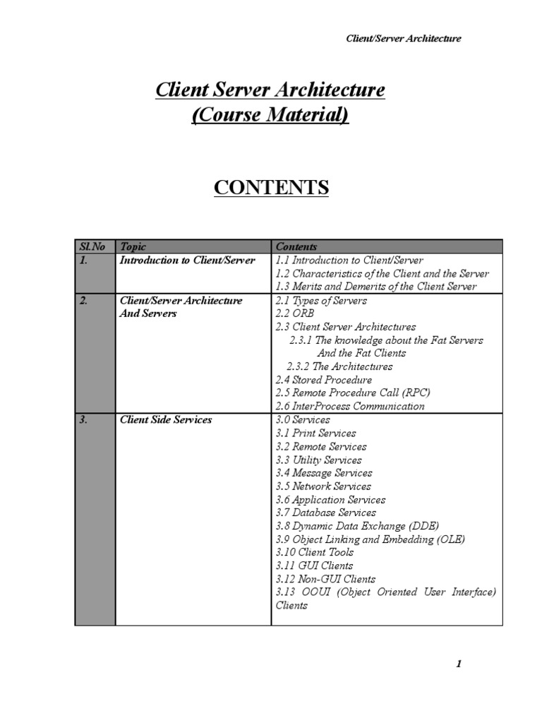 Client Server Architecture 1229147658096208 1 Pdf Client Server