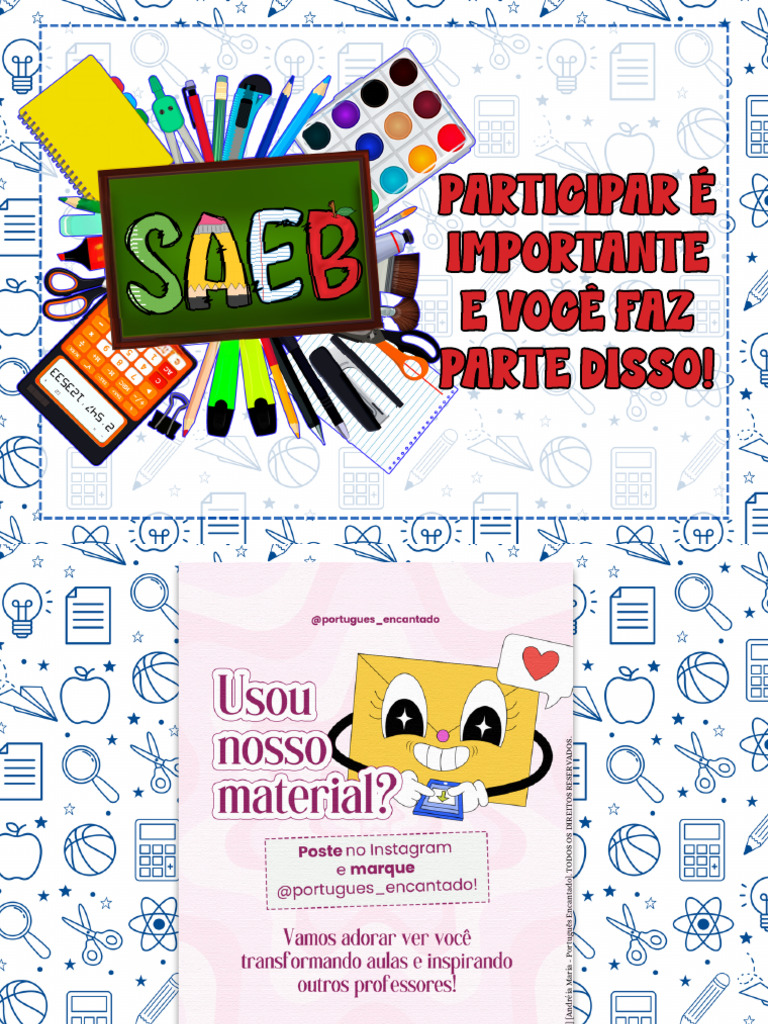 Montagem do Cartaz Mural SAEB 2023 | PDF