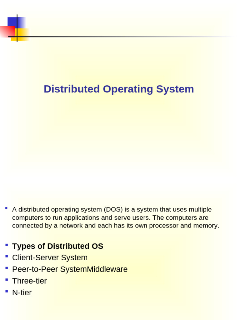 Distributed OS Architecture Overview | PDF | Client–Server Model ...