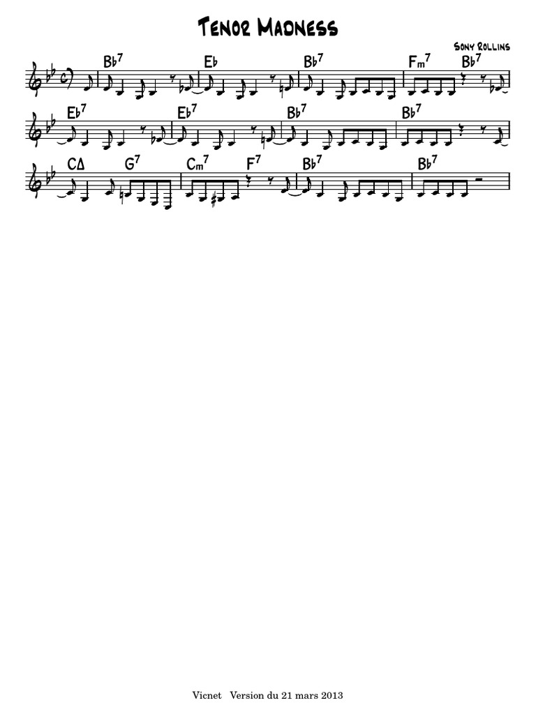 Tenor Madness | PDF