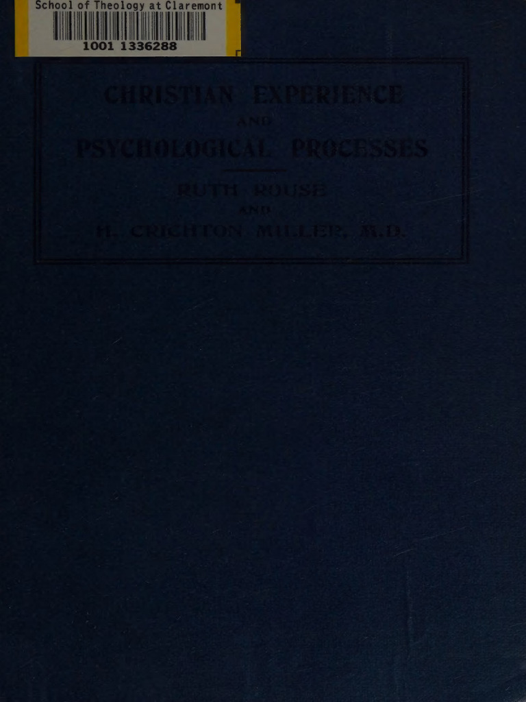 Christian Experience and Psychological Processes and Autosugestion ...