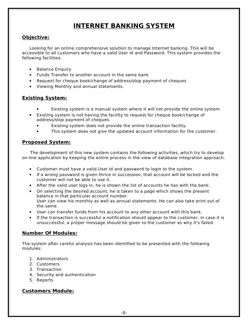 E Banking System | PDF | Online Banking | Banks & Banking