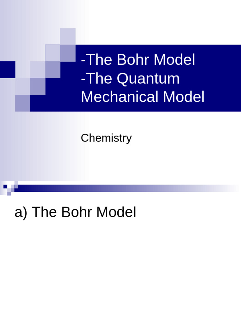 1 C The Bohr Model and The Quantum Mechanical Model | PDF | Atomic ...