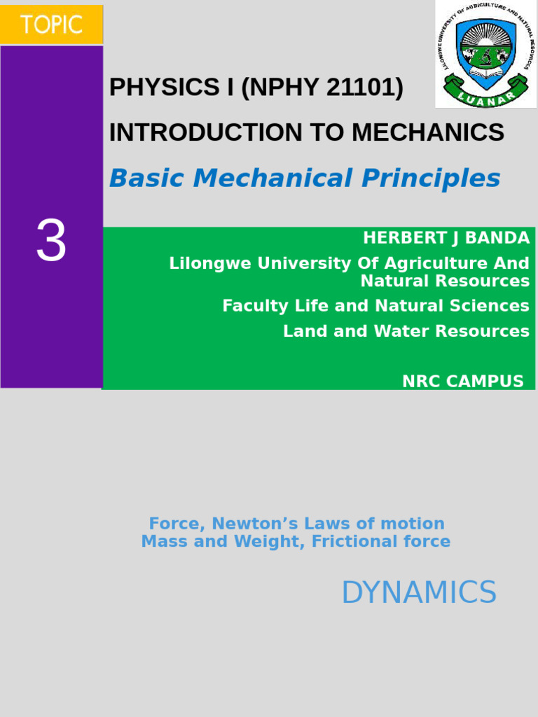 3 Basic Mechanical Principles 2024 New (Autosaved) | PDF | Collision ...