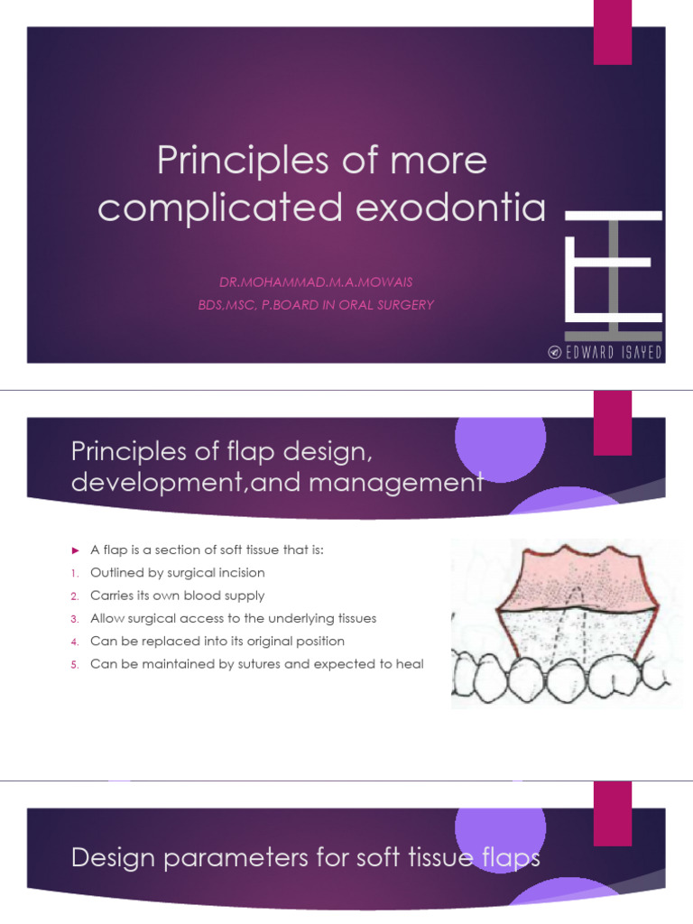 Exodontia Techniques and Flap Design | PDF | Surgical Suture | Medical ...