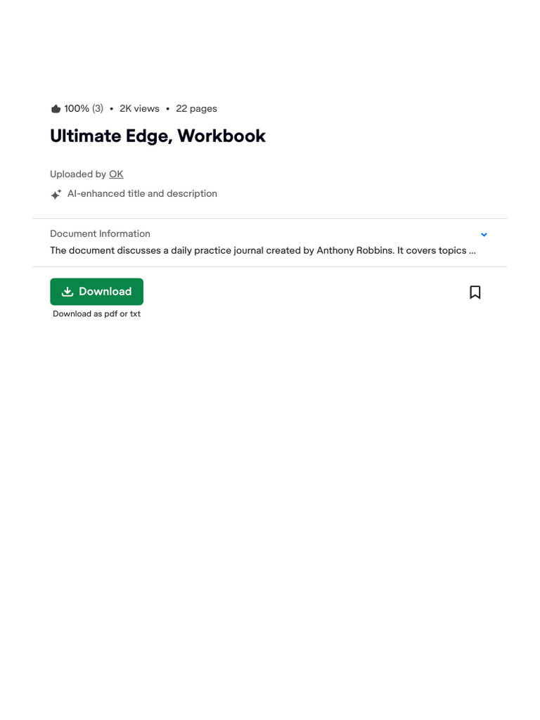 Ultimate Edge, Workbook - PDF - Psychological Concepts - Psychology | PDF | Scribd | Digital ...