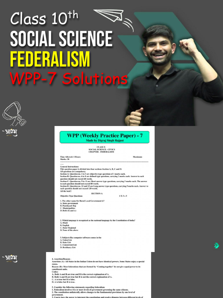 Wpp Federalism Solutions Pdf Government