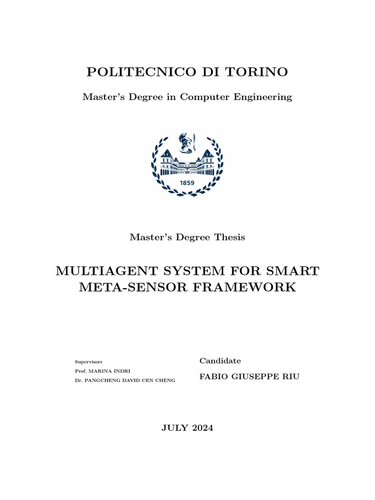 Multiagent System For Smart Meta-Sensor Framework | PDF | Lidar | Computer Vision